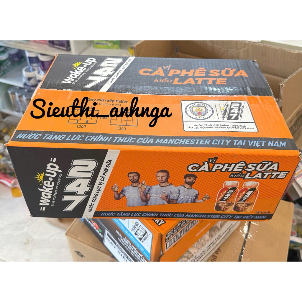 Thùng 24 Chai Wake-up 247 vị cà phê sữa kiểu Latte x 237ml | Shopee ...
