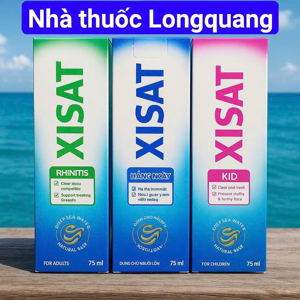 XISAT - Xịt mũi nước biển sâu 75ml giúp vệ sinh mũi ở trẻ em, người lớn ...