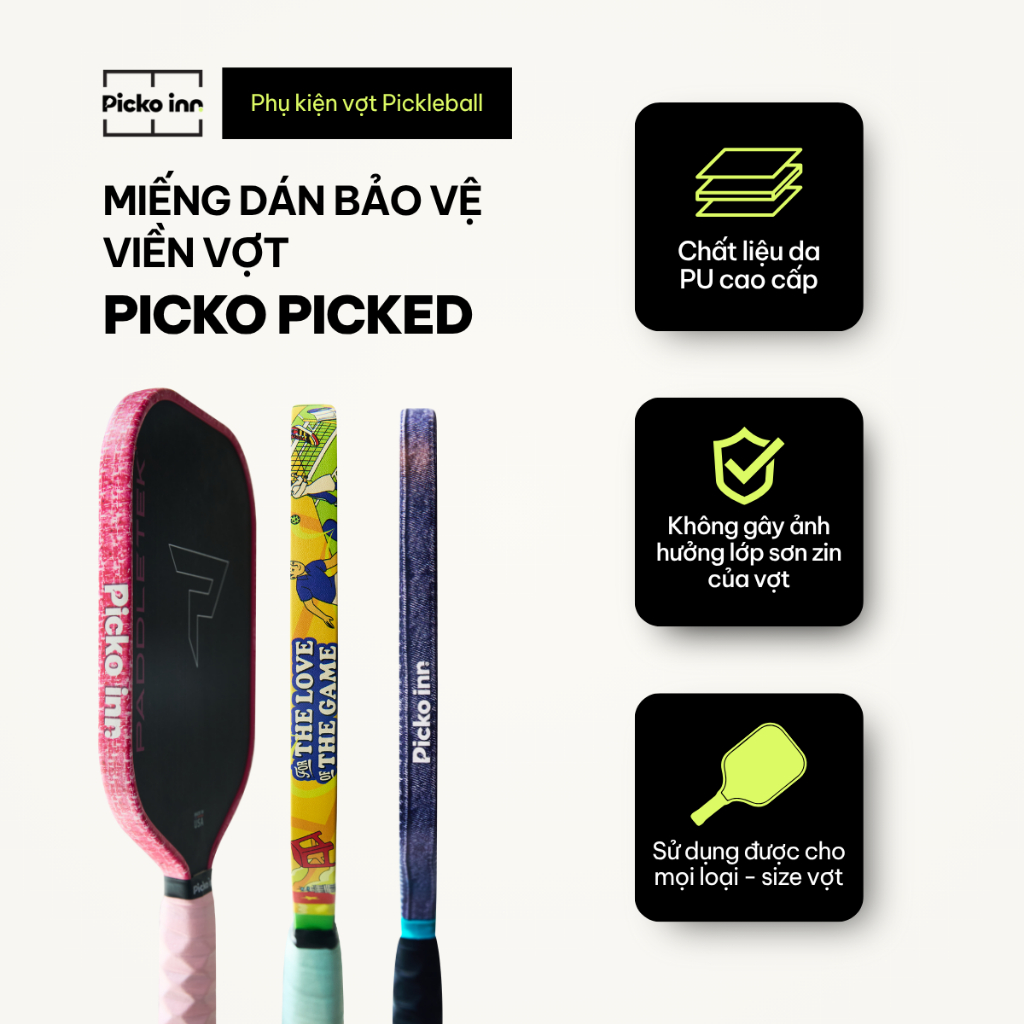 Picko inn - [Picko Picked Collection] - Miếng dán PU bảo vệ viền vợt ...