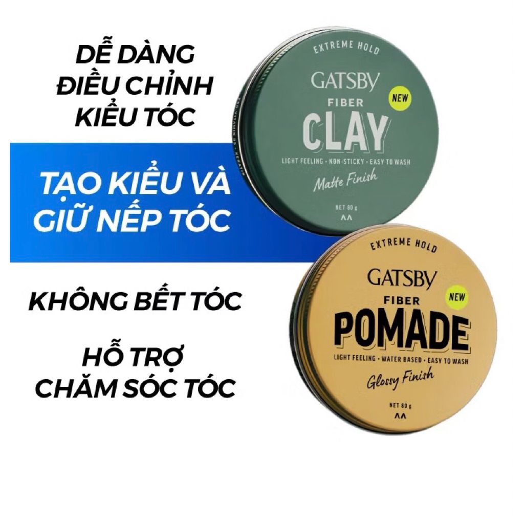 Sáp Vuốt Tóc Gatsby Fiber 80g Giữ Nếp Tạo Kiểu Tự Nhiên | Shopee Việt Nam