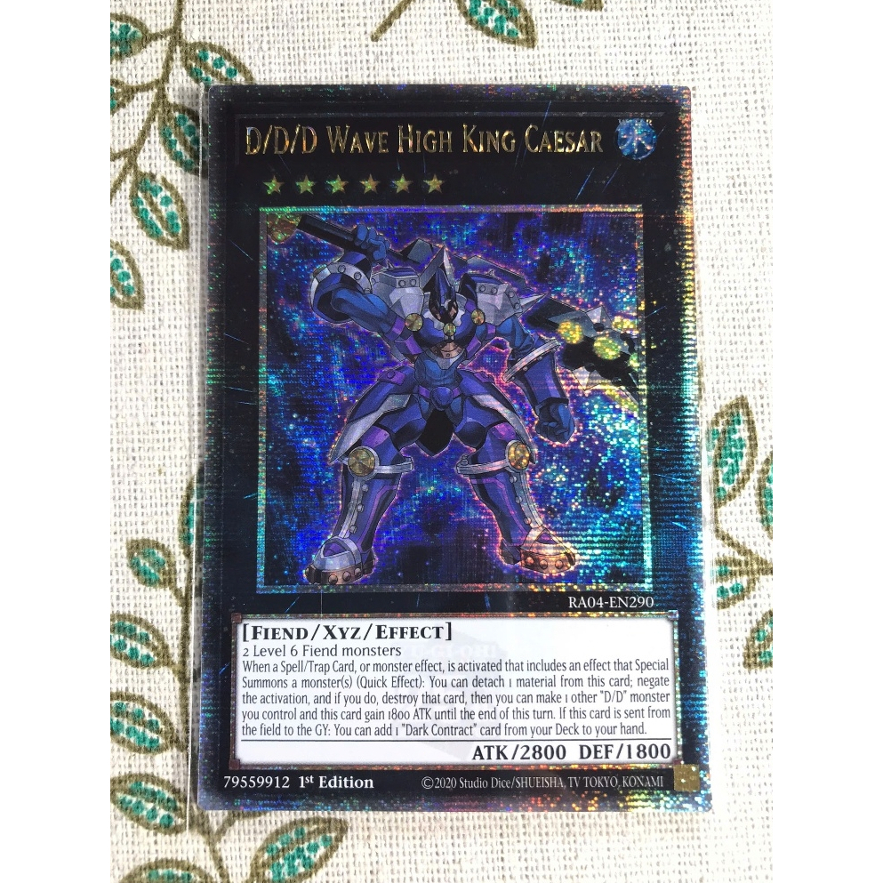 [LiLy_Yugioh] Lá bài D/D/D Wave High King Caesar - RA04-EN290 - Quarter Century Secret Rare 1st ...