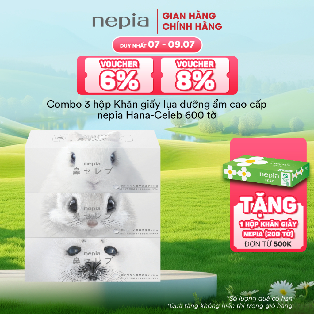 Combo 3 hộp Khăn giấy lụa dưỡng ẩm cao cấp nepia Hana-Celeb | Shopee Việt Nam
