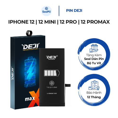Pin Deji - Dung Lượng Cao Và Chuẩn Cho iPhone 12 | 12 Mini | 12 Pro ...