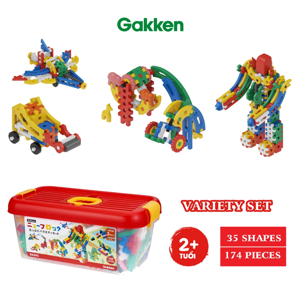 Bộ đồ chơi lắp rắp Gakken New Block _ Variety set | Shopee Việt Nam