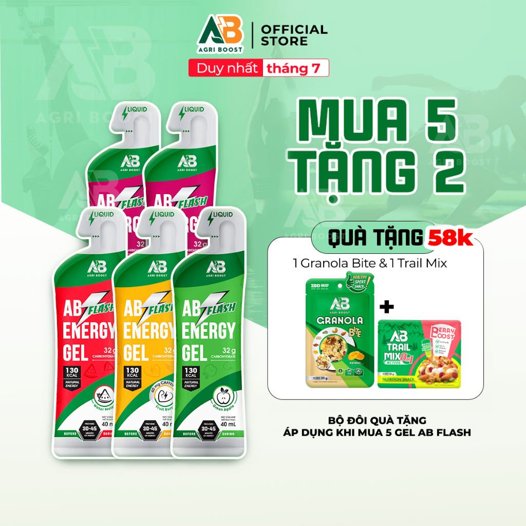 Gel Năng Lượng AB Gel Flash Dạng Lỏng 40g Dùng Cho Thể Thao, Chạy Bộ ...