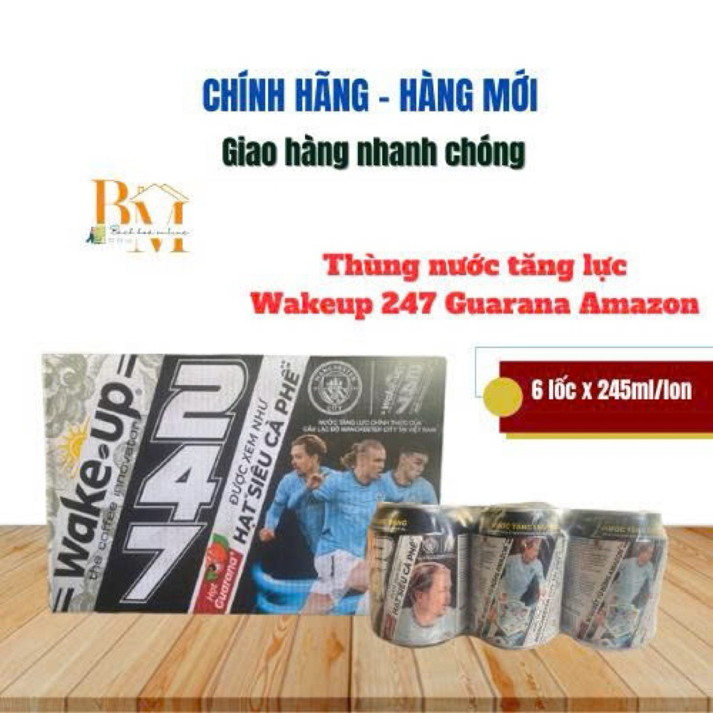 NƯỚC TĂNG LỰC WAKE-UP 247 GUARANA AMAZON ( Lốc 6 lon x 245ml/1 lon | Shopee Việt Nam