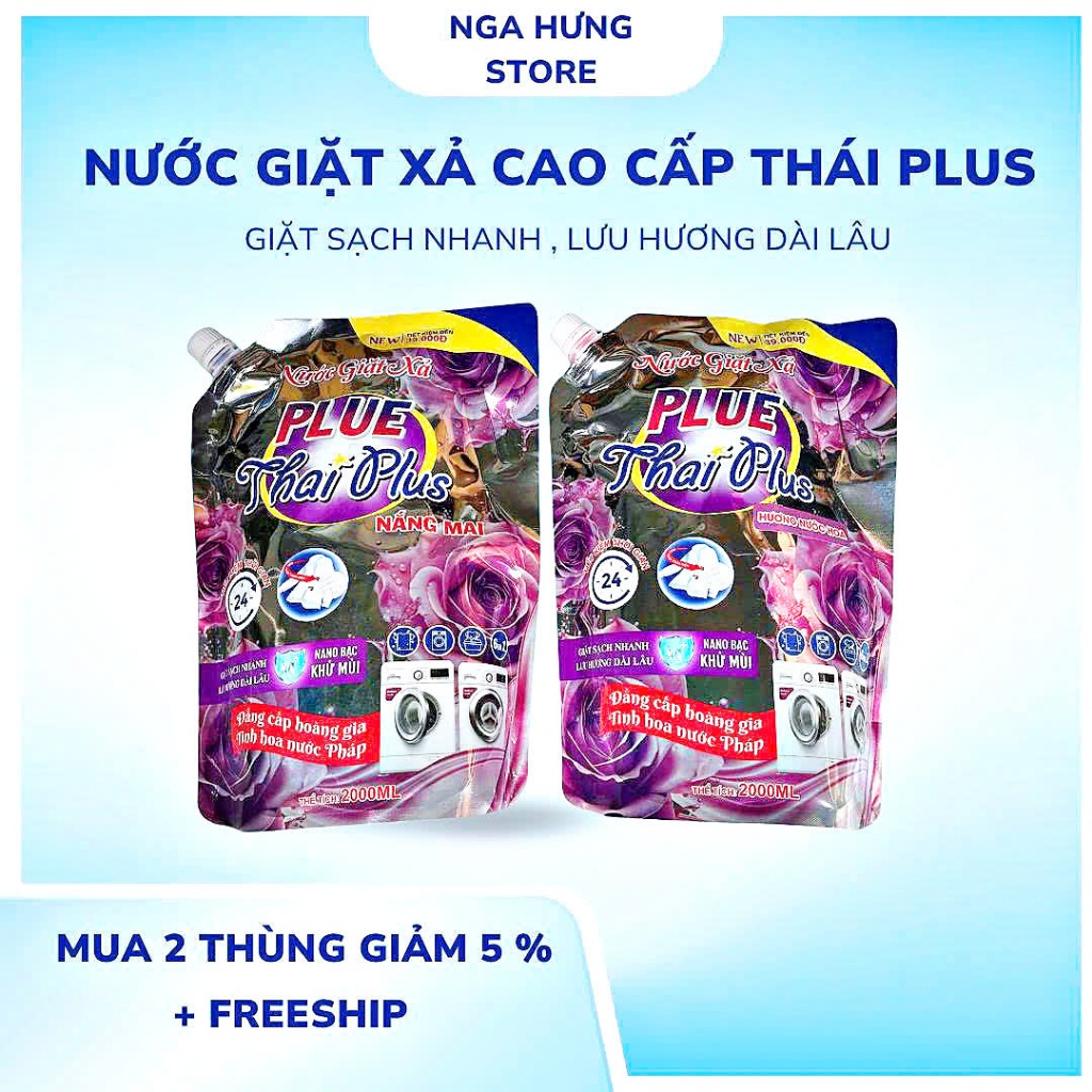 Combo 2 Túi Nước Giặt Thai Plus Chính Hãng Cao Cấp 2kg Hương Thơm Nước ...
