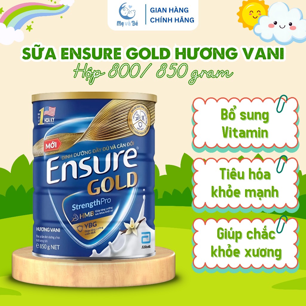 [CH MẸ VÀ BÉ – ABBOTT] Sữa Bột Ensure Gold Hương Vani – Dinh Dưỡng Cho Người Lớn Tuổi, Người ...