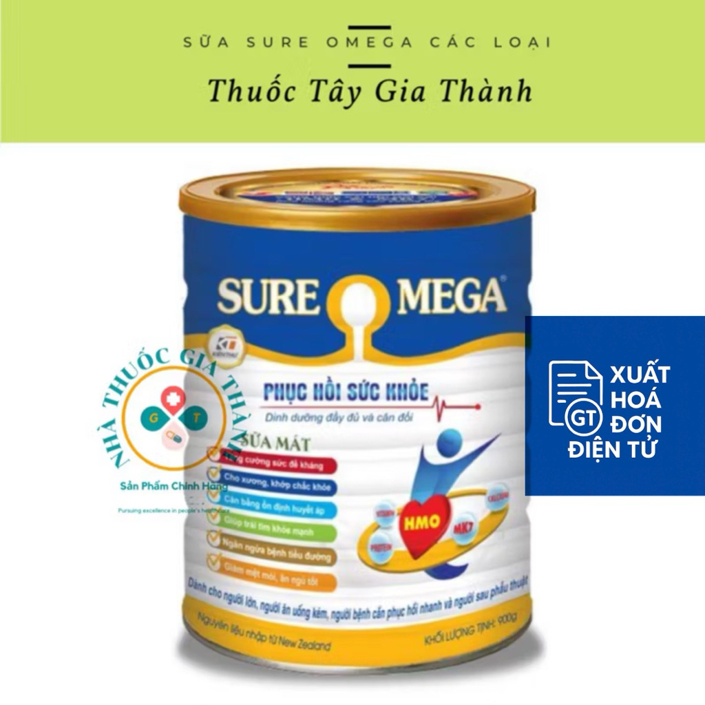 (HÀNG CÔNG TY CÓ HOÁ ĐƠN) Sữa SURE OMEGA (SURE MEGA) CÁC LOẠI - 900g ...