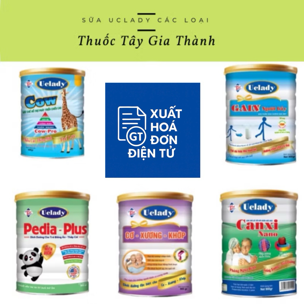 (HÀNG CÔNG TY CÓ HOÁ ĐƠN) Sữa Cao Cấp UCLADY Các Loại - Hộp 900g - Cơ ...