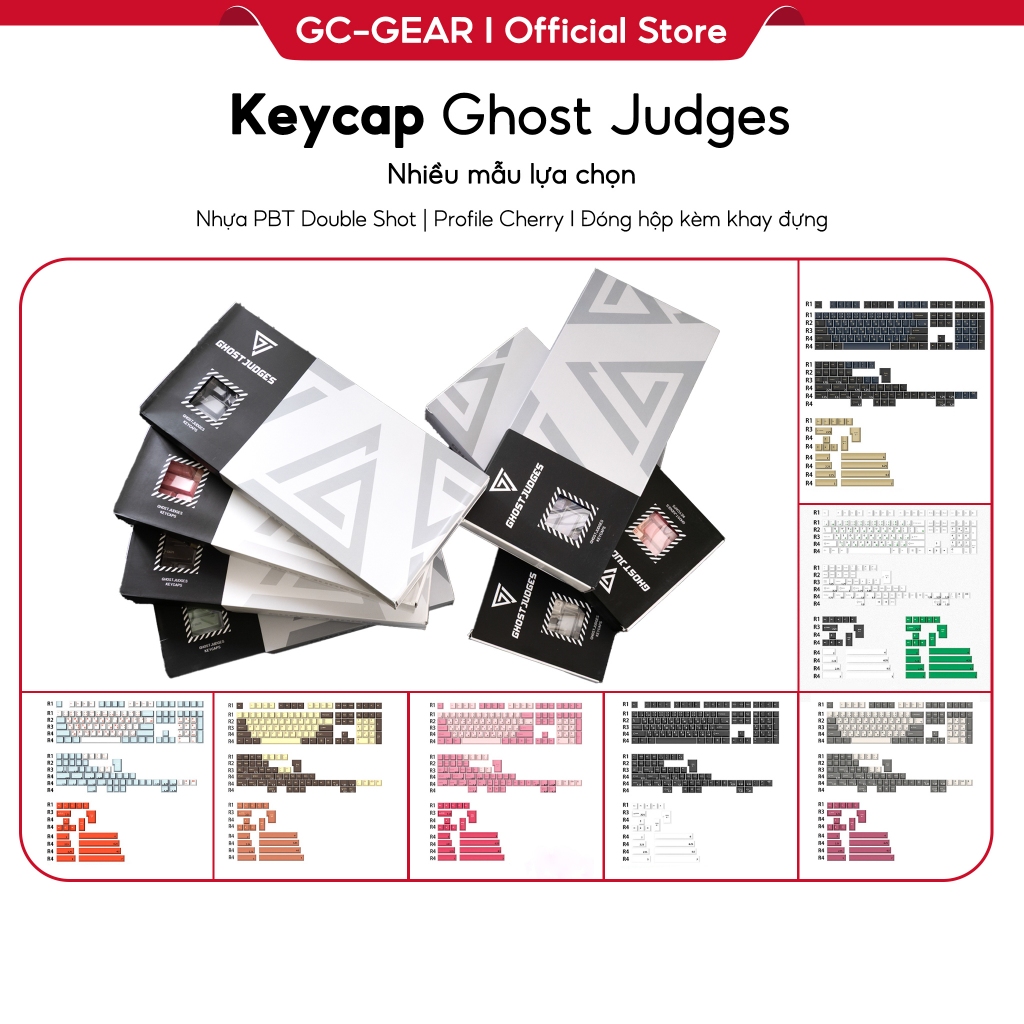 Keycap GJ | Keycap Ghost Judges | Nhựa PBT Doubleshot Profile Cherry ...