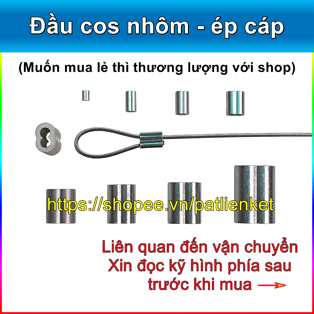 [Combo 2c > 20c] Đầu nhôm, cos nhôm, cos ép cáp, kẹp cáp (từ 0,5 ly ...