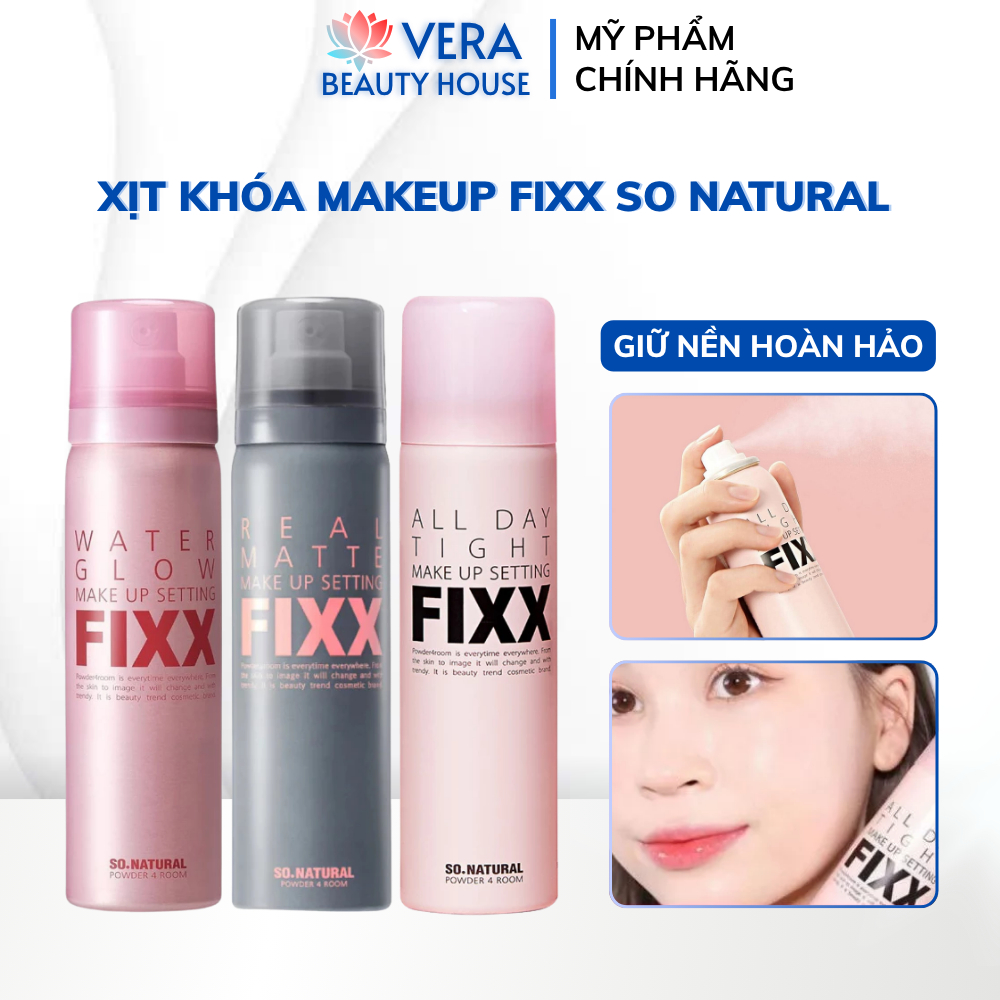 Xịt khóa nền Fixx So Natural All Day Tight Makeup Setting Fixer Xịt ...