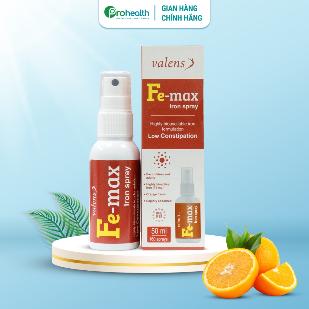 Fe-max Iron Spray Dạng Xịt Phòng Ngừa Thiếu Máu Do Thiếu Sắt Cho Bé ...