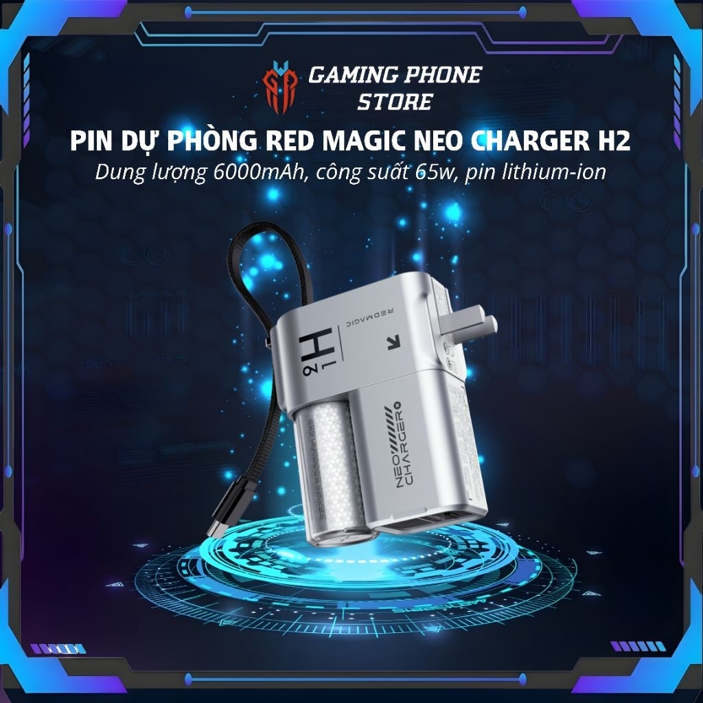 Pin dự phòng Red Magic Neo Charger H2 5000mAh công suất tối đa 65w PD 3 ...