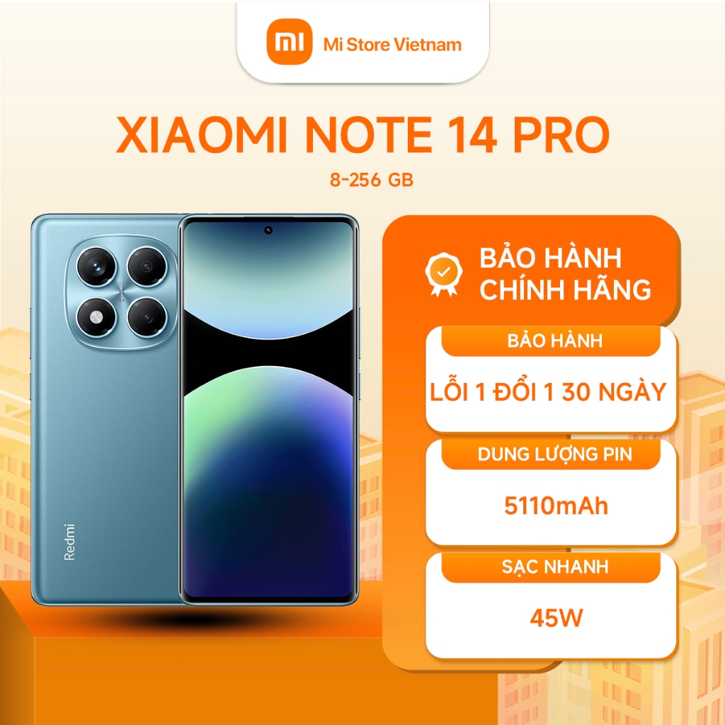 Điện Thoại Xiaomi Redmi Note 14 Pro 8GB 256GB Chính Hãng BH 18 Tháng | Shopee Việt Nam
