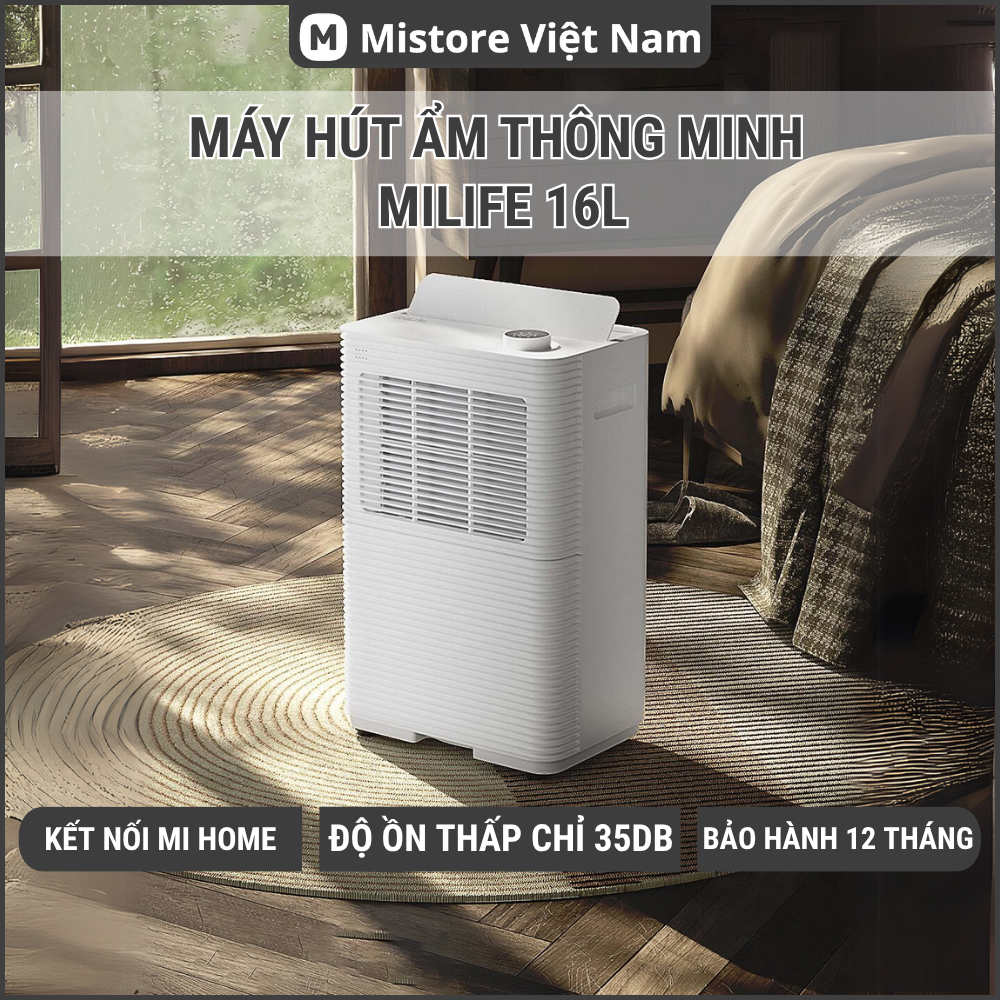 Máy hút ẩm, sấy quần áo thông minh miLife 16L, Công suất 16L/ngày Bảo hành 12 tháng | Shopee ...