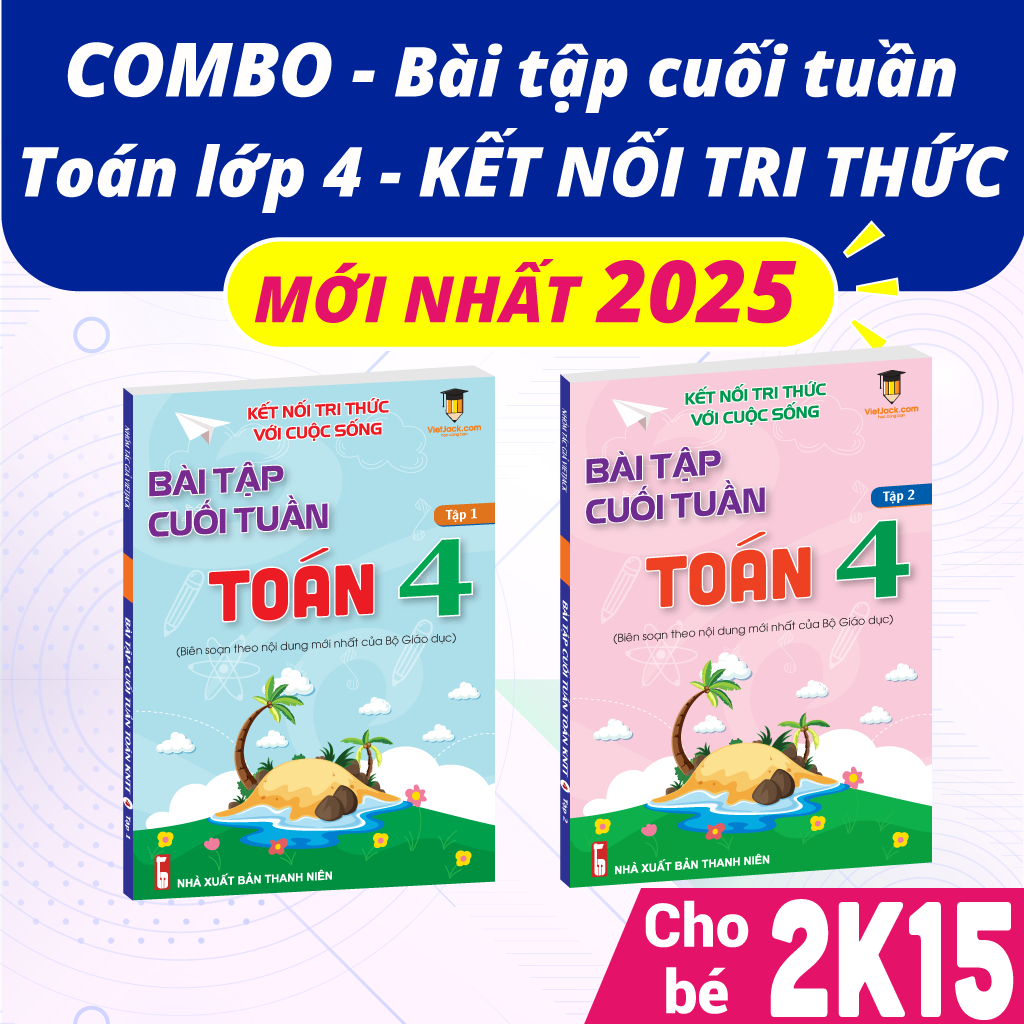 Sách - Combo Bài tập cuối tuần Toán 4 Kết nối tri thức học kì 1 và học ...