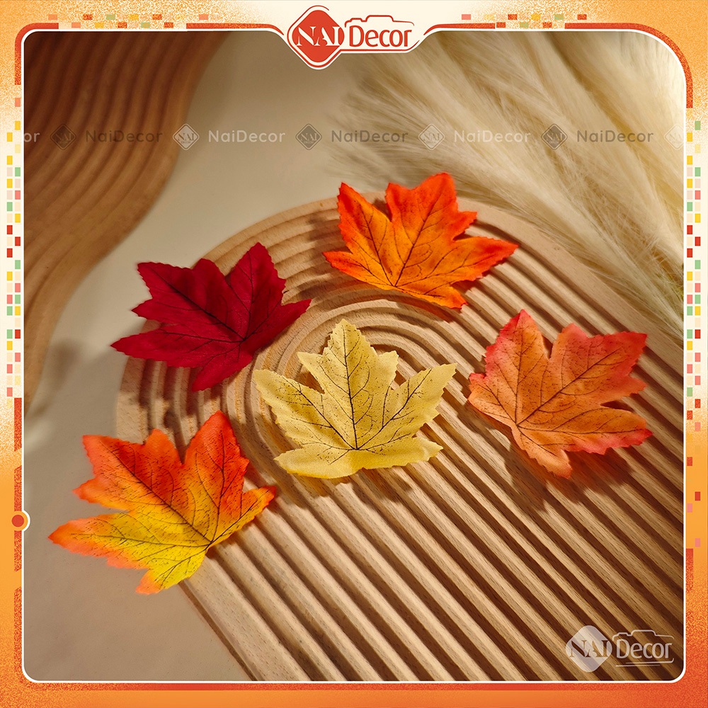 [Phụ kiện chụp ảnh] Set 5 Lá Phong Nai Decor trang trí | Shopee Việt Nam
