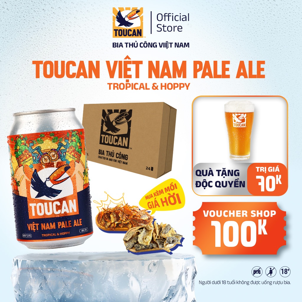 Bia Thủ Công Toucan Việt Nam Pale Ale - 5 Loại Hoa Bia Bỉ & Đức Hương ...