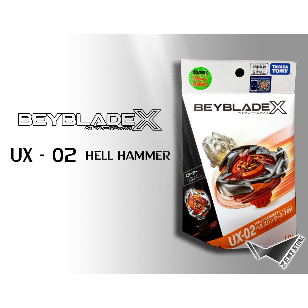 Beyblade X - UX 02 Starter Hell's Hammer - Con quay chính hãng Takara ...