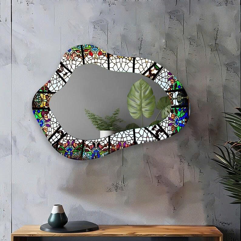 BST 8 Gương Treo Tường Sắc Màu Rực Rỡ Hình Hạt Đậu GH - Gương Lối Vào ...