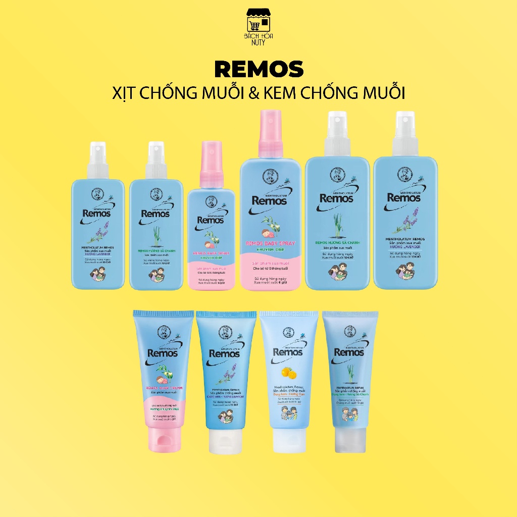 Xịt Xua Muỗi Remos (70ml, 150ml) /Kem Xua Muỗi (70g) | Shopee Việt Nam