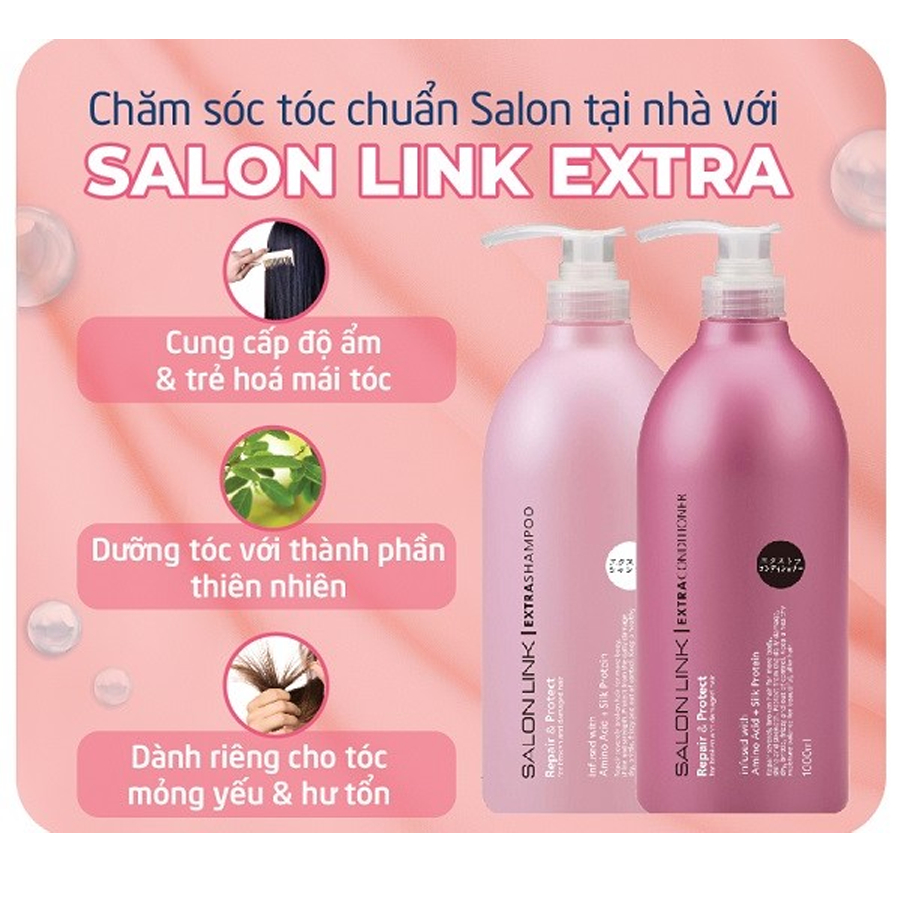 Chai Gội và Xả Dưỡng & Phục Hồi Tóc Salon Link Extra Shampoo (1000ml ...