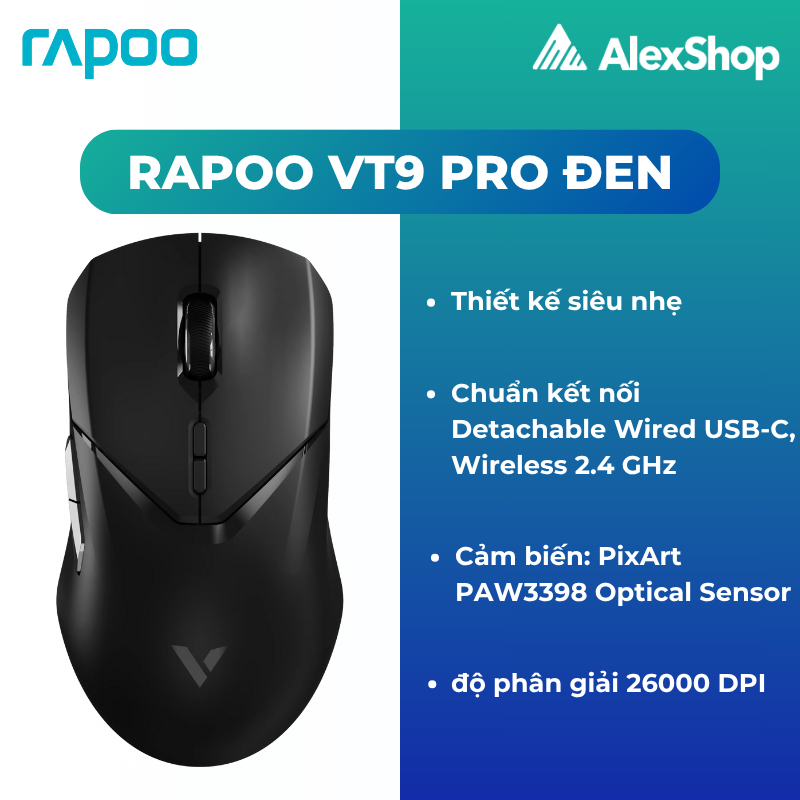 Chuột Gaming Không Dây Rapoo VT9 Pro / Air 4K 26000 DPI Chính Hãng | Shopee Việt Nam