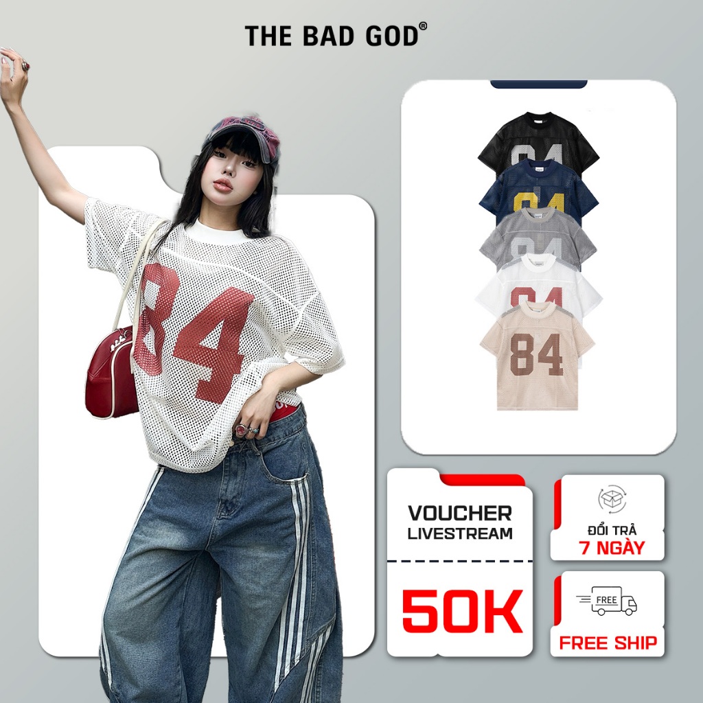 Áo thun Lưới Nam Nữ Cổ Tròn The Bad God 84 Rising Tee Lưới Mess 3D ...