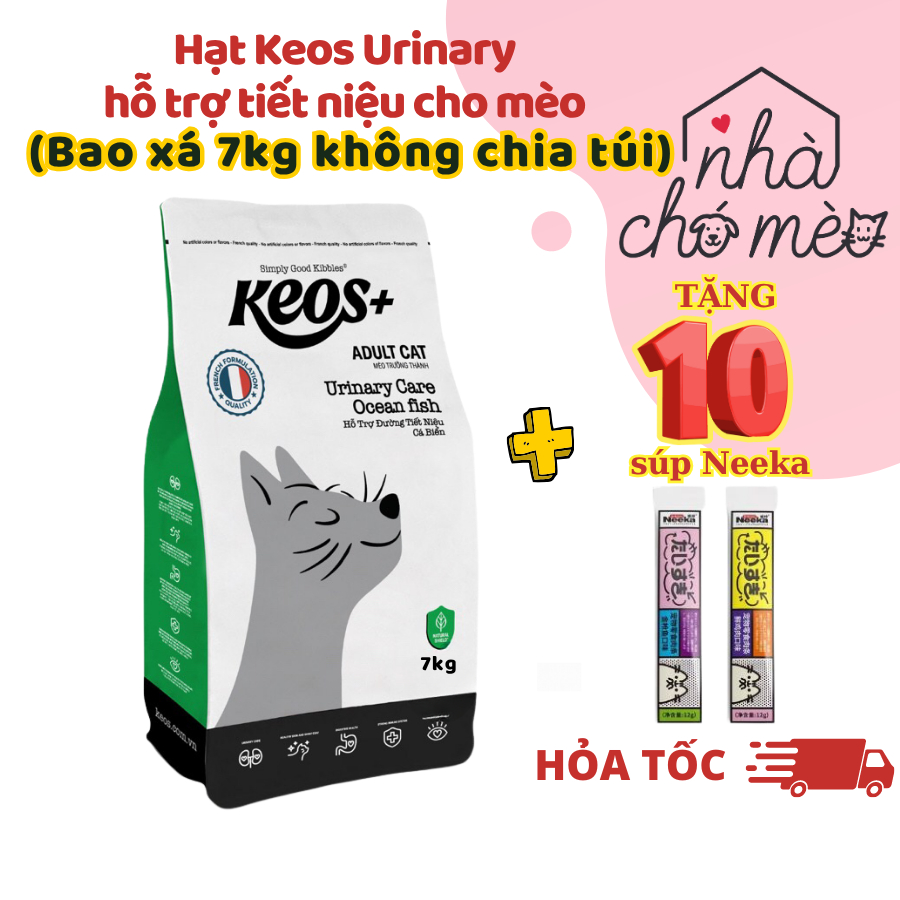 [Hạt Cho Mèo Keos Urinary Bao Xá 7kg Không Chia Túi ]Thức Ăn Cho Mèo Keos Hỗ Trợ Tiết Niệu Vị Cá ...