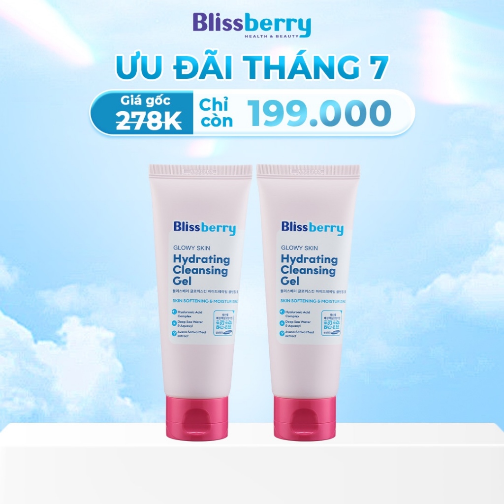 Combo 2 Sữa Rửa Mặt Dịu Nhẹ Cấp Ẩm Blissberry Glowy Skin Hydrating ...