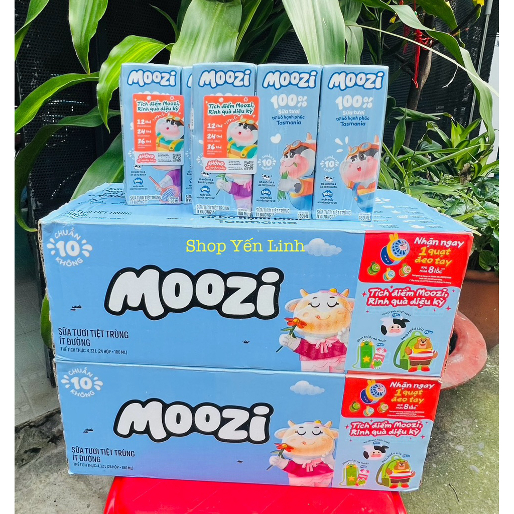 Thùng 24 hộp sữa tươi tiệt trùng Moozi nhập khẩu nguyên hộp từ Úc (24 ...