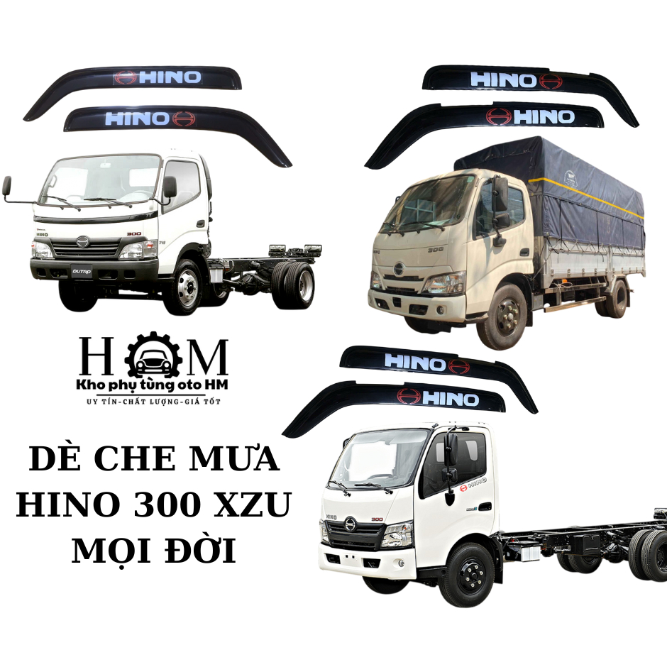 Dè che mưa xịn dành cho xe tải Hino 300 XZU, DUTRO 2009-2024 đời gọng ...