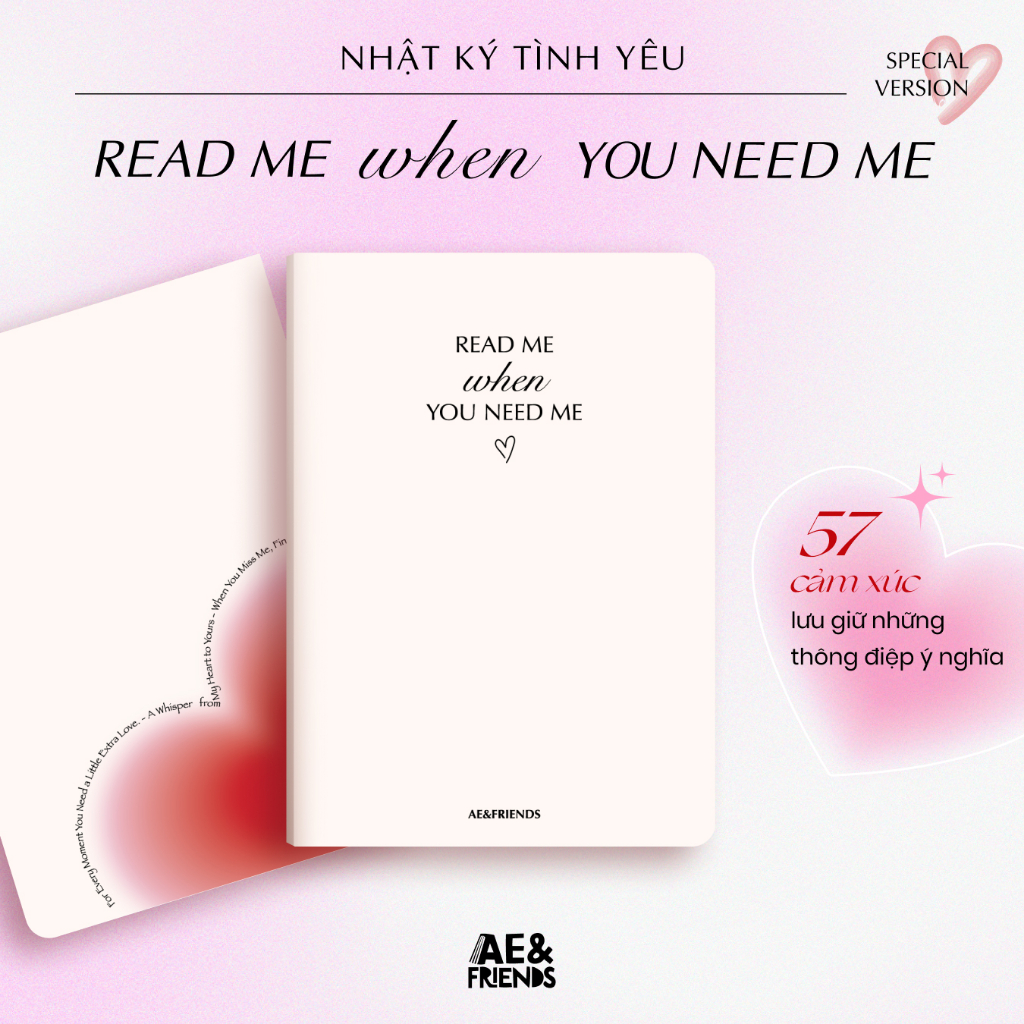 Nhật ký tình yêu "READ ME WHEN YOU NEED ME 2"- Scrapbook Handmade, Sổ ...