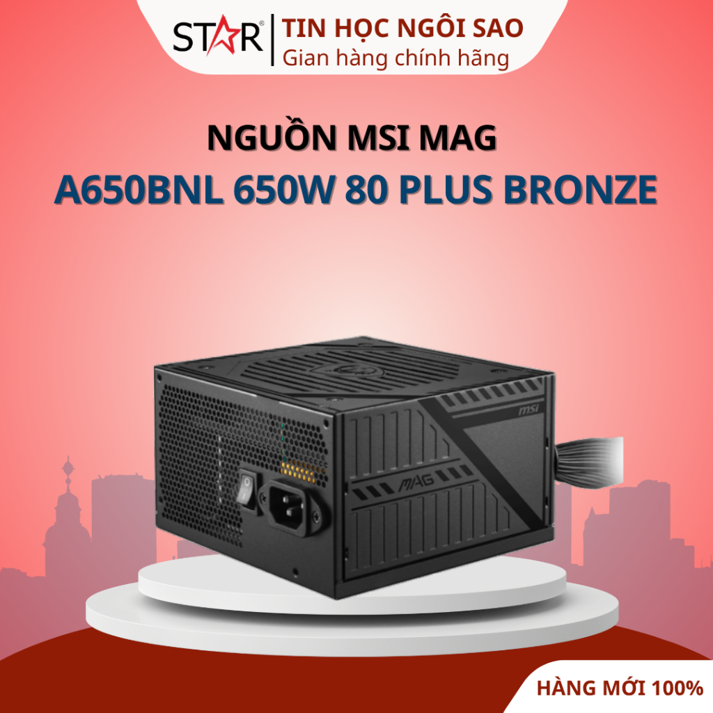 Nguồn MSI MAG A650BNL 80 Plus Bronze - Bảo hành 36 tháng | Shopee Việt Nam