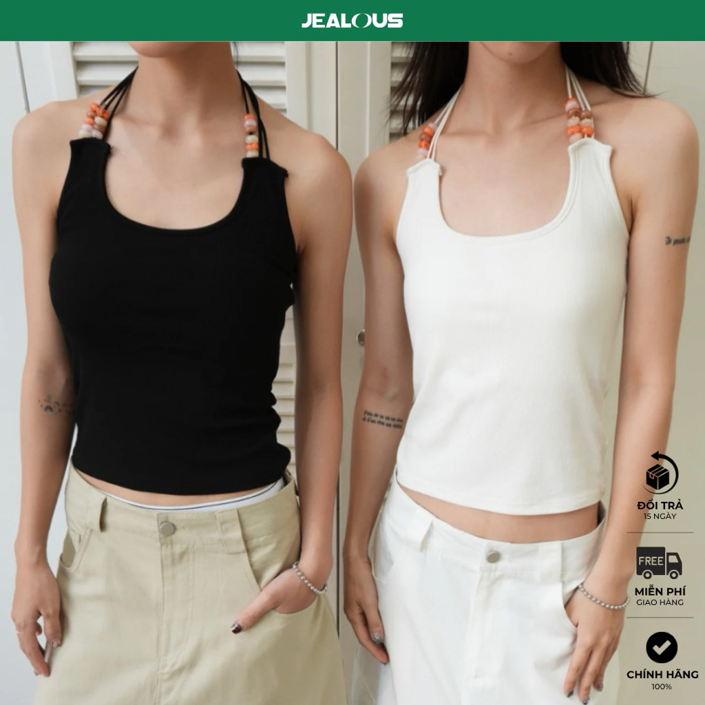 Bree Top - Jealous House - Áo Hai Dây Đính Khuy Gỗ - 11531 | Shopee ...