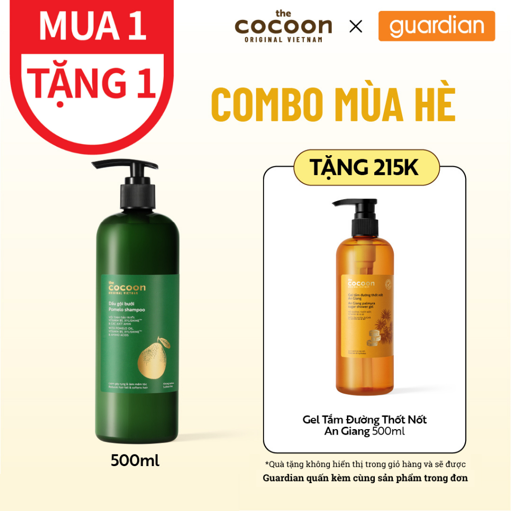 Combo Mùa Hè: Dầu Gội Bưởi Cocoon 500Ml & Gel Tắm Đường Thốt Nốt 500Ml ...