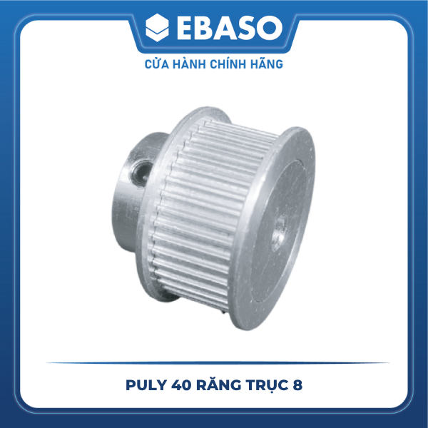 Puly GT2 40 Răng Trục 8 – Bản Đai 6mm – Nhôm Nguyên Khối – Ebaso ...