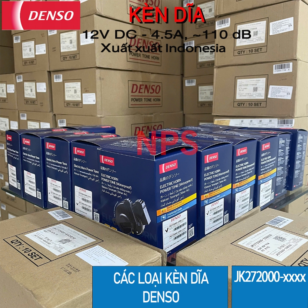 Kèn dĩa ôto (Denso)12V DC - 4.5A ~110 dB (loại 1, 2 rắc điện) Bộ 2 cái ...