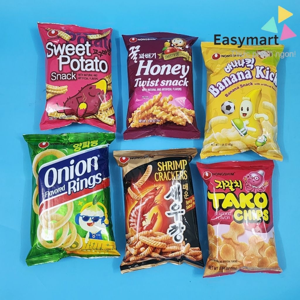 Combo 2 gói Bánh Snack Nongshim Hàn Quốc, nhiều vị thơm ngon, giòn tan ...