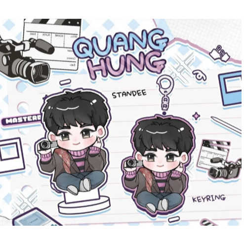 Móc khóa & Standee chibi Quang Hùng móc khoá quà lưu niệm, phụ kiện túi ...