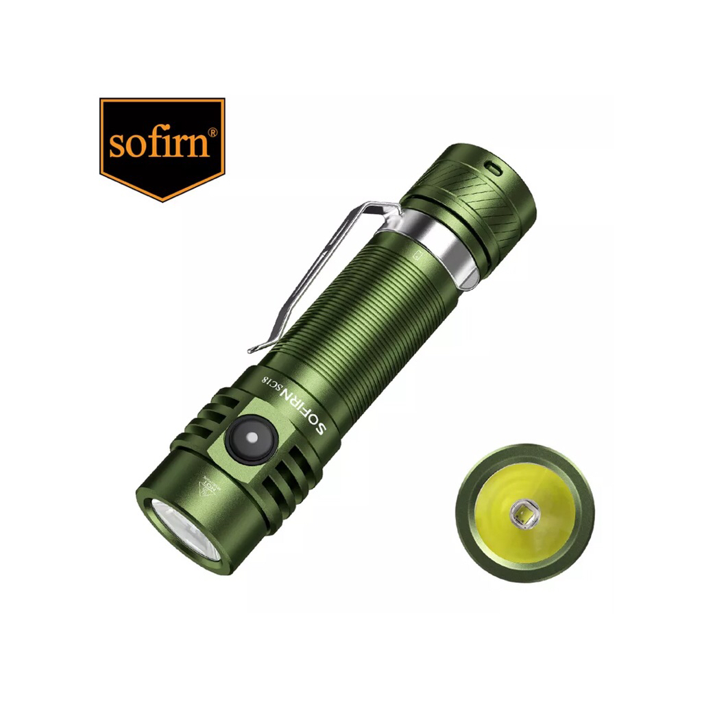 Đèn pin edc SOFIRN SC18 Led SST40 1800 lumen chiếu xa 217m cổng sạc USB ...