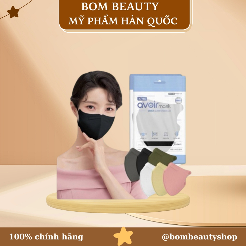 Khẩu trang KF94 Avoir mask màu navi Hàn quốc | Shopee Việt Nam