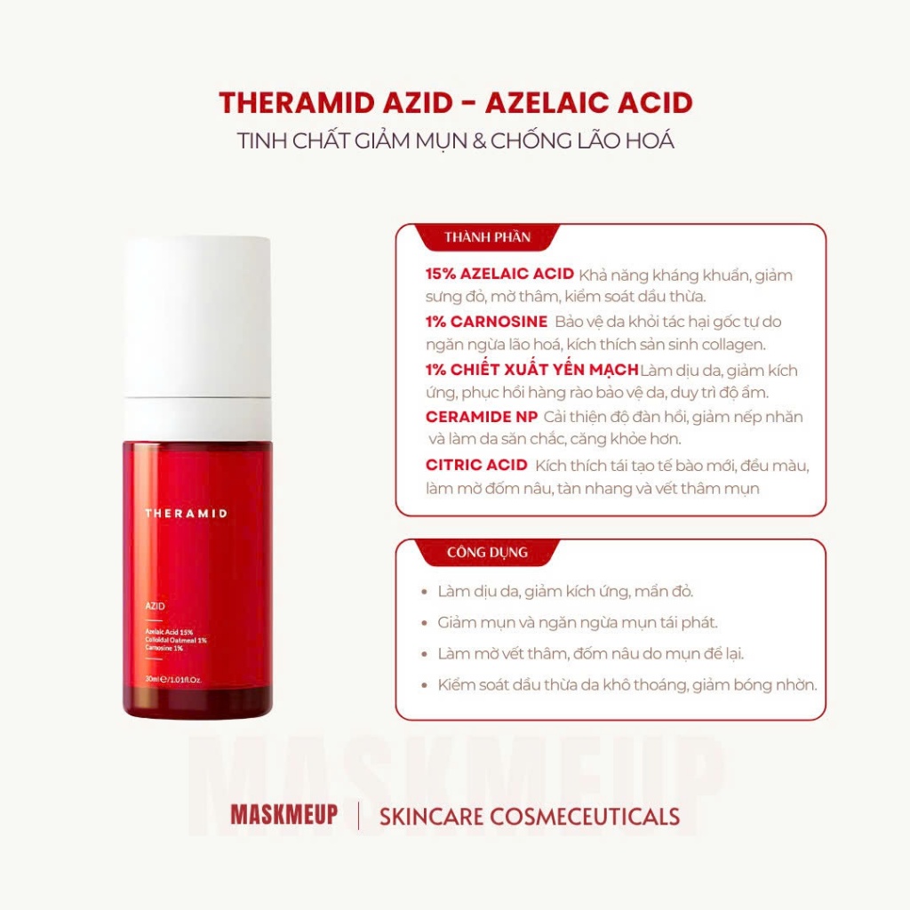 Serum giảm mụn và chống lão hoá - THERAMID AZID 30ML | Shopee Việt Nam