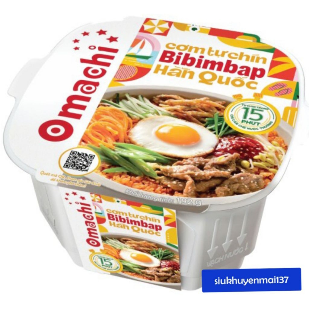 Cơm Omachi tự sôi Bibimbap hộp 192 g. hsd :1/11/25 | Shopee Việt Nam