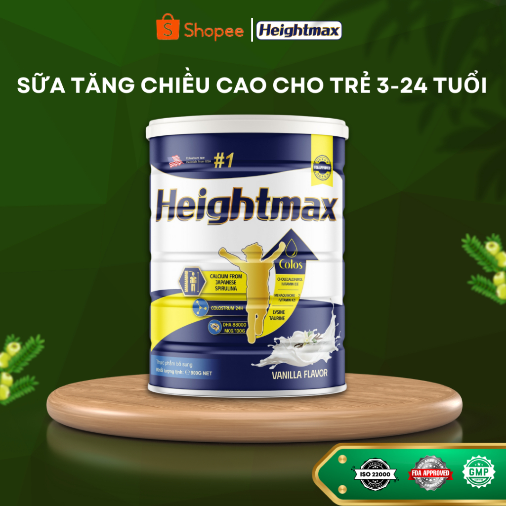 Sữa tăng chiều cao Heightmax cho trẻ từ 3-24 tuổi | Shopee Việt Nam