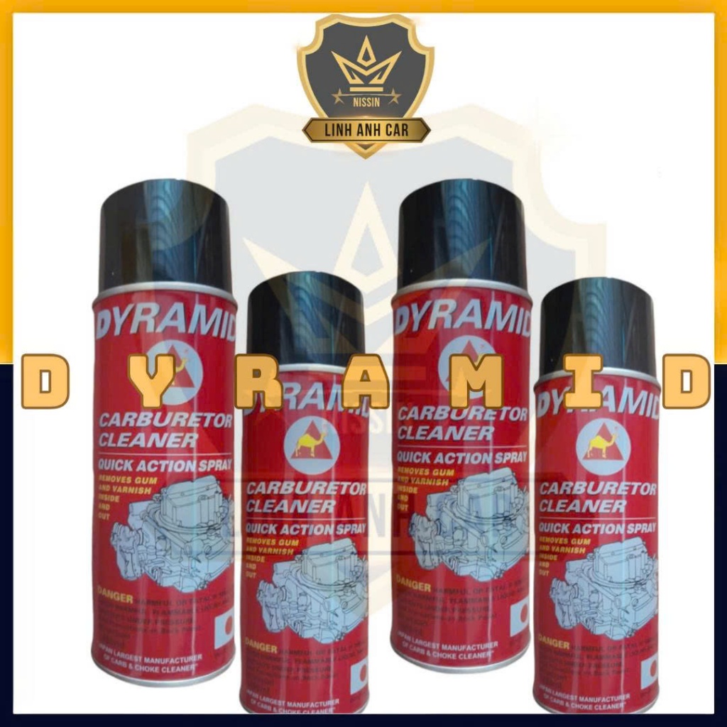 Chai xịt chế hòa khí ô tô, xe máy, dung dịch tẩy rửa DYRAMID / CAMEL ...
