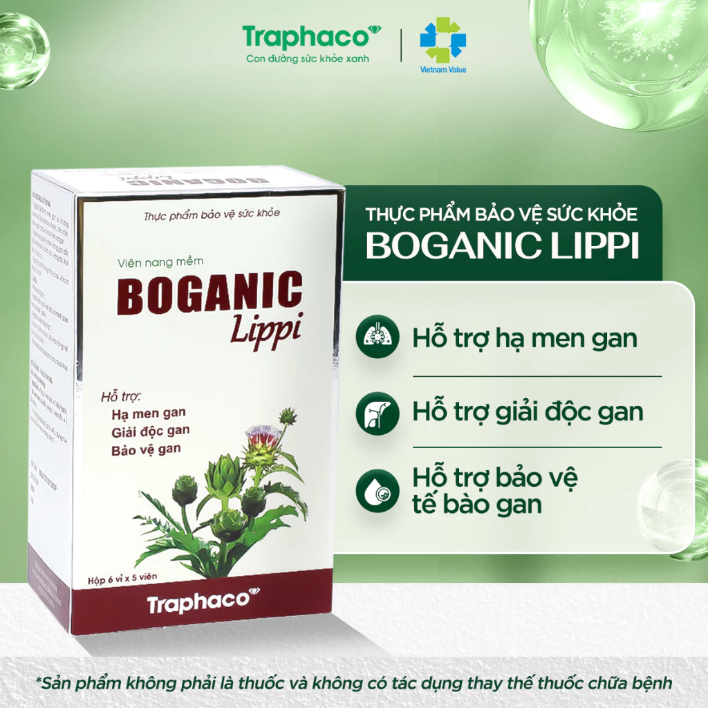 TPBVSK Boganic Lippi Traphaco - Hỗ Trợ: Giải Độc Mát Gan, Hạ Men Gan ...
