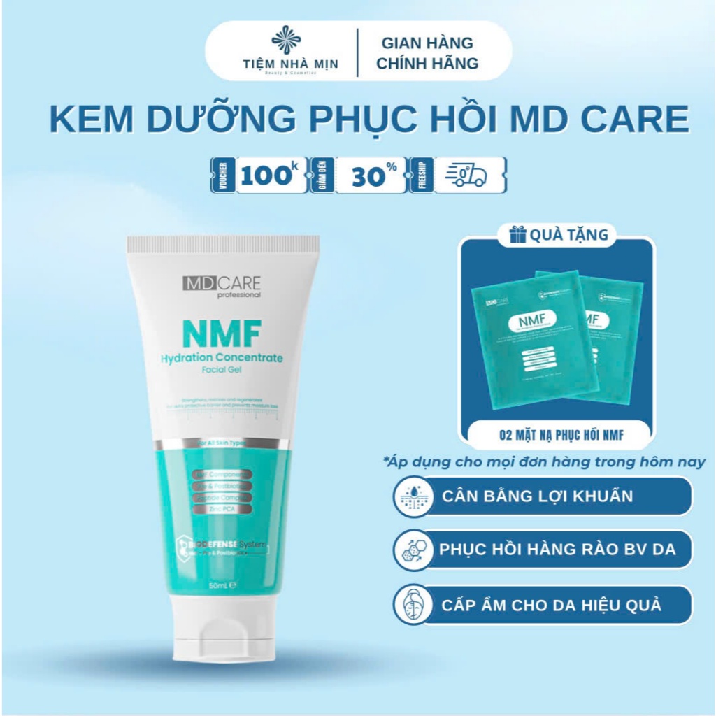 Gel Kiểm Soát Dầu Phục Hồi Da MD Care NMF Hydration Concentrate Facial 50ml | Shopee Việt Nam